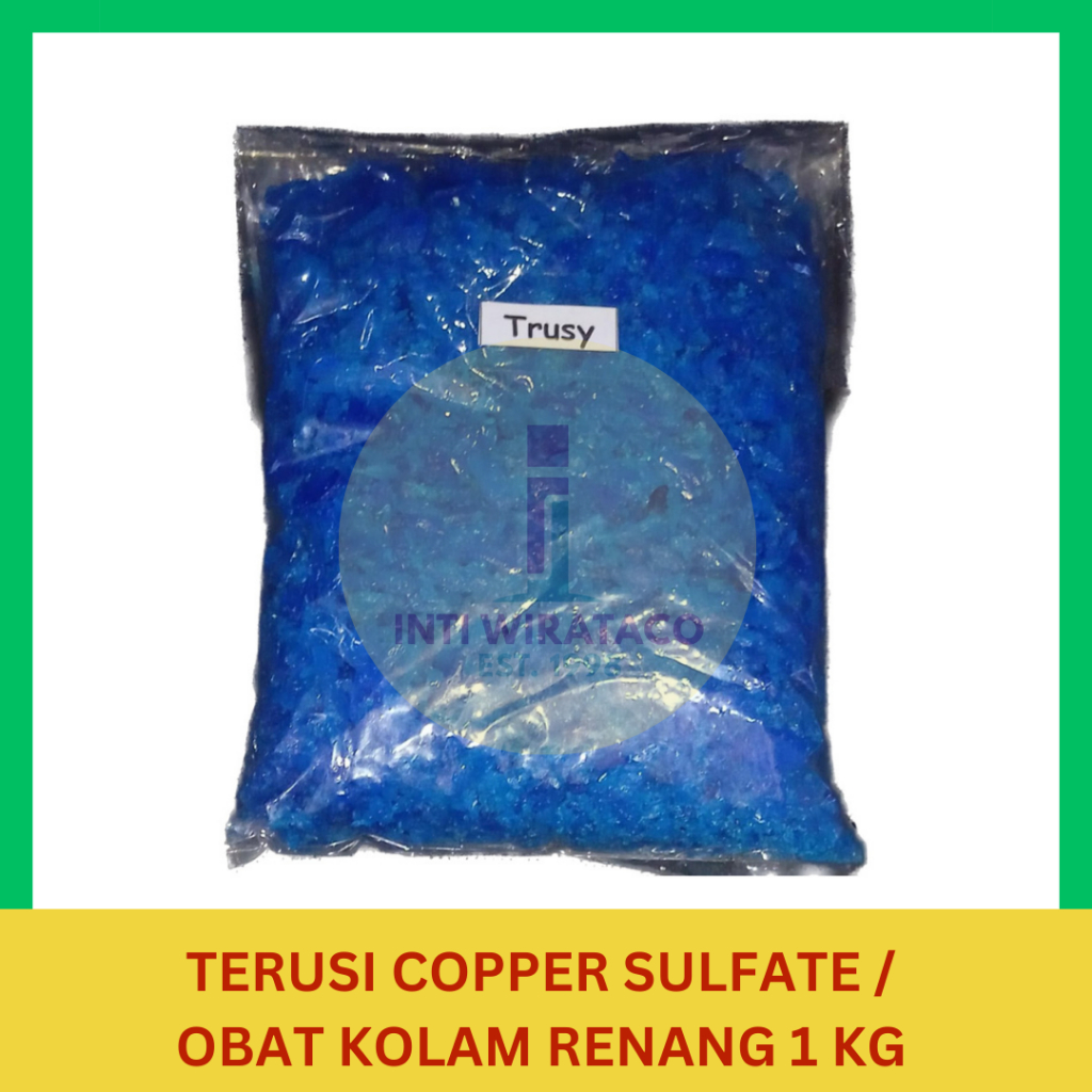 Jual Terusi Copper Sulfate 1 kg Obat Kolam Renang | Shopee Indonesia