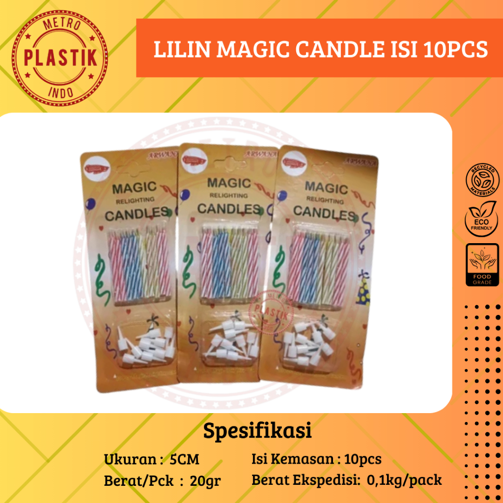 Jual Lilin Magic Candle / Lilin Ajaib / Lilin Party Kue Ulang Tahun 1 ...