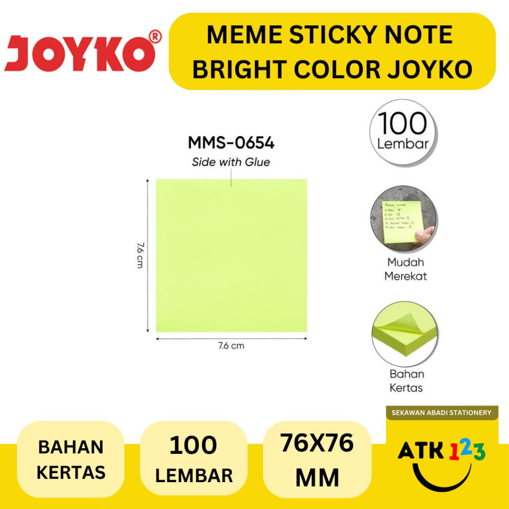 Jual JOYKO Memo Tempel / Sticky Note / Sign Here Tempelan Merk Joyko ...