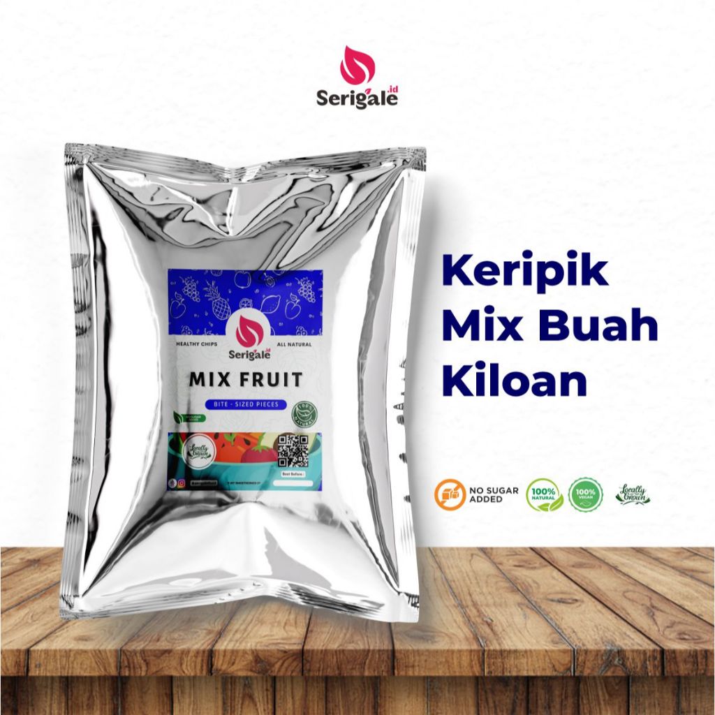 Jual SERIGALE Keripik Buah Sayur Mix Kiloan I Camilan Sehat I Okra ...