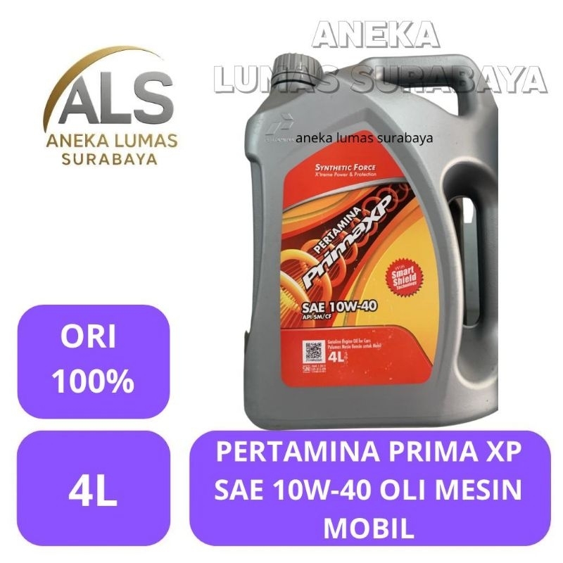 Jual Oli PERTAMINA PRIMA XP SAE 10w-40 4 Liter | Shopee Indonesia