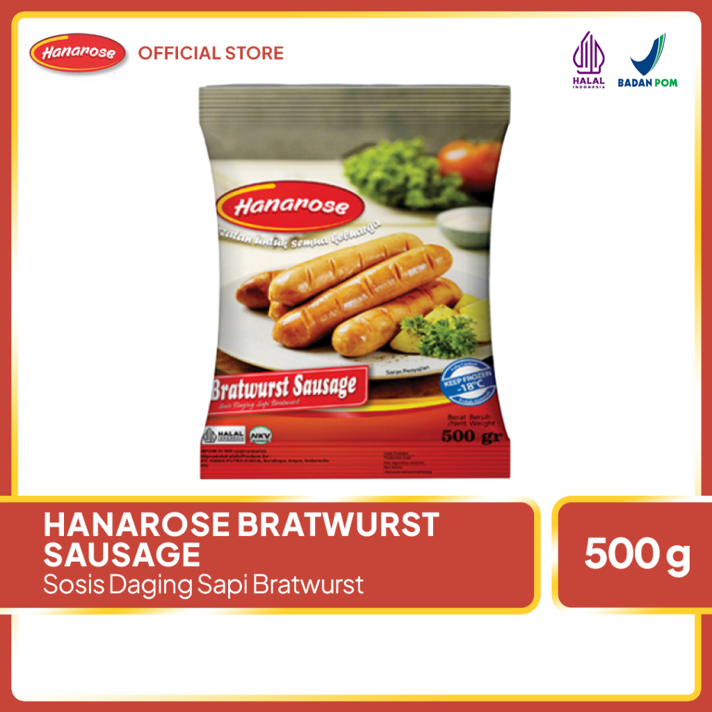 Jual HANAROSE Sosis Bratwust Mini Frozen Isi 12 500Gr | Shopee Indonesia