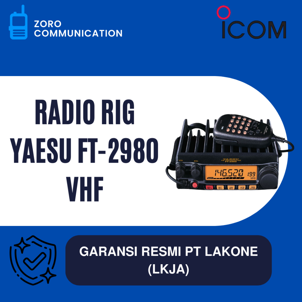 Jual YAESU FT 2980 VHF RADIO RIG 80 WATT GARANSI RESMI ORIGINAL FT2980 FT-2980 | Shopee Indonesia