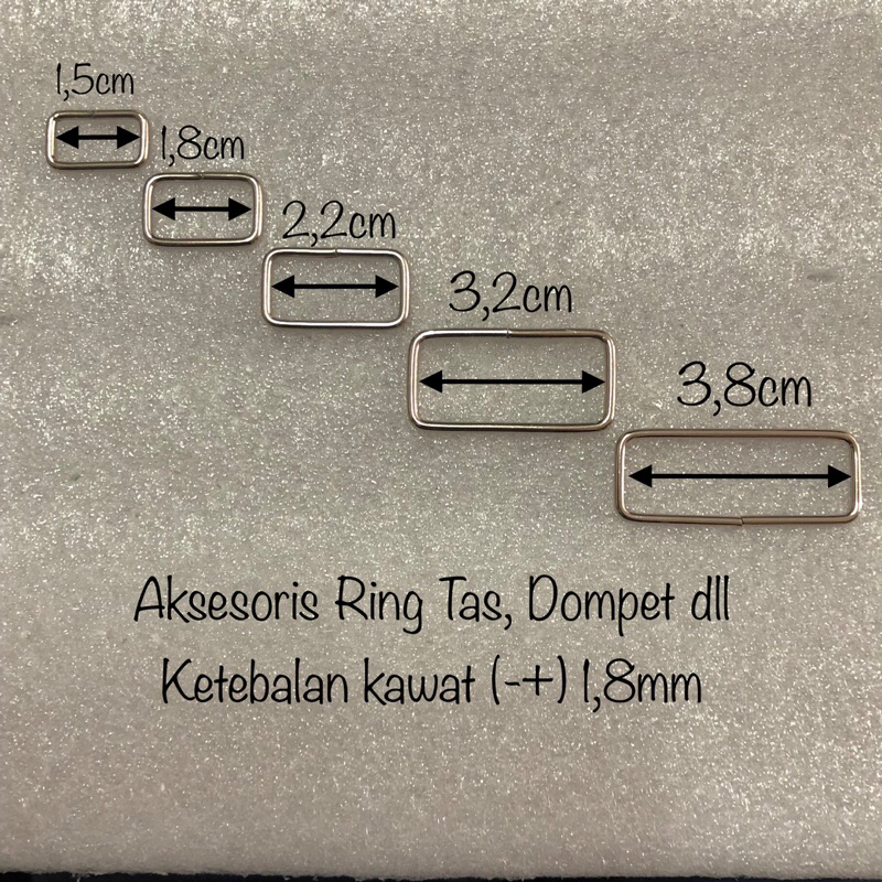 Jual Ring kotak tas besi / ring persegi tas per 100 pcs | Shopee Indonesia