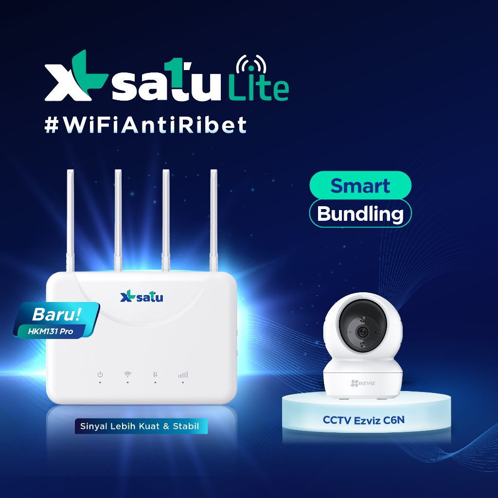 Jual XL SATU Lite Smart Modem WiFi 4G LTE Up to 72 GB Bundle Ezviz CCTV ...