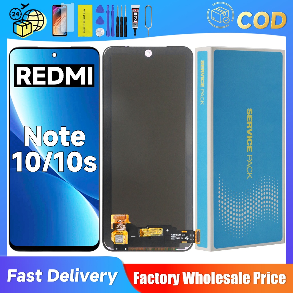 Jual Touchscreen LCD for Xiaomi Redmi Note 10 4G - Note 10S Original Fullset Asli Ori for Glass ...