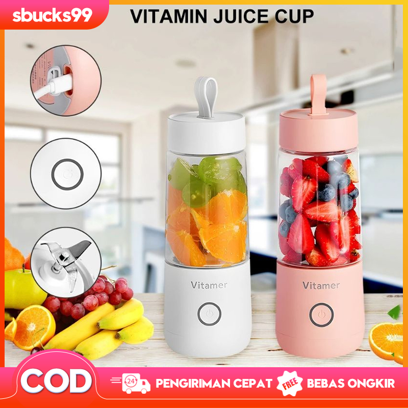 Jual VITAMER Juicer Blender Vitamer Portable Buah Mini blander / USB ...
