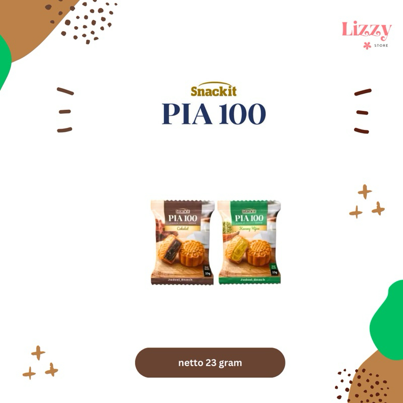 Jual Snackit Pia 100 isi Kacang Hijau | Cokelat 23g | Shopee Indonesia