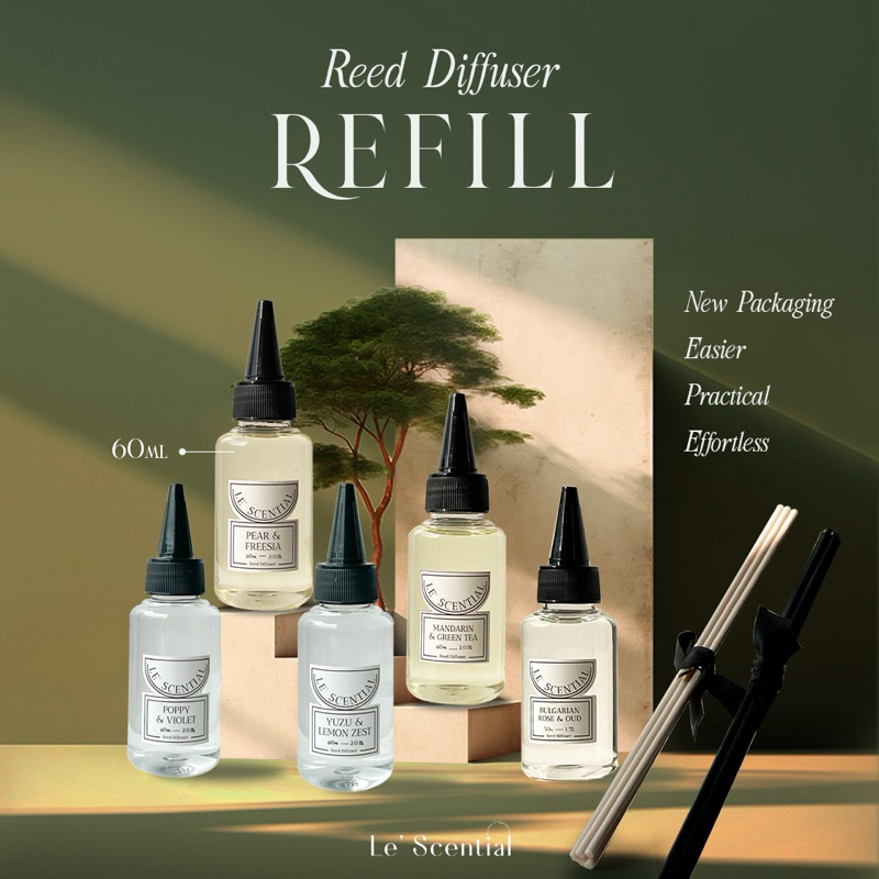Jual REED DIFFUSER REFILL 60ml & Reed Diffuser Stick 5pcs (DIJUAL ...