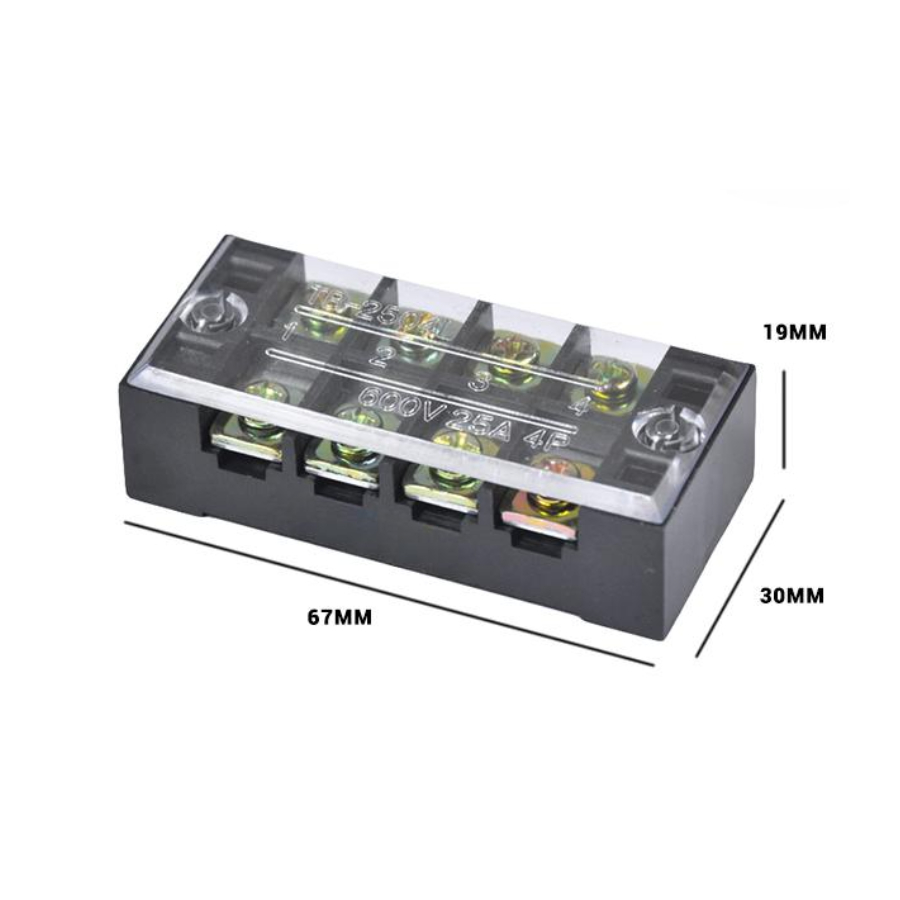 Jual Terminal Block Kaca 25A 4 Pole TB-2504 | Shopee Indonesia