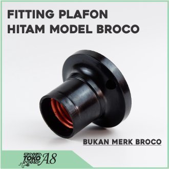 Jual Fitting Lampu Plafon Hitam / lamp Holder Socket e27 Black ...