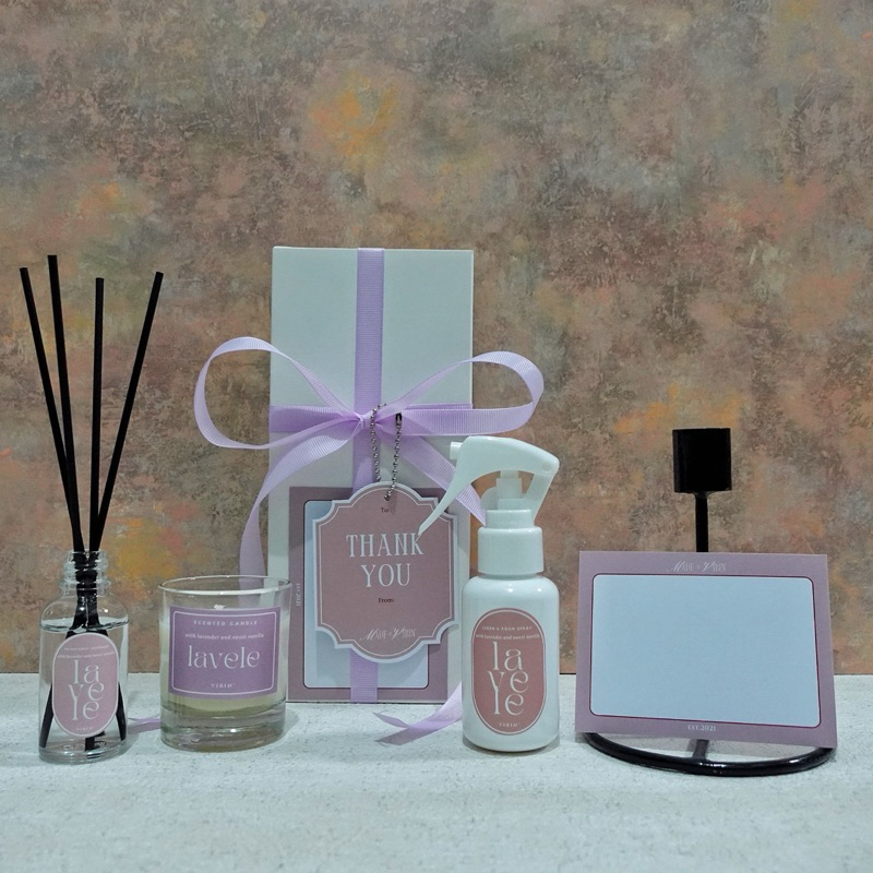 Jual ZEYA Hampers Gift Box Bundle Scented Candle, Fragrance Diffuser ...