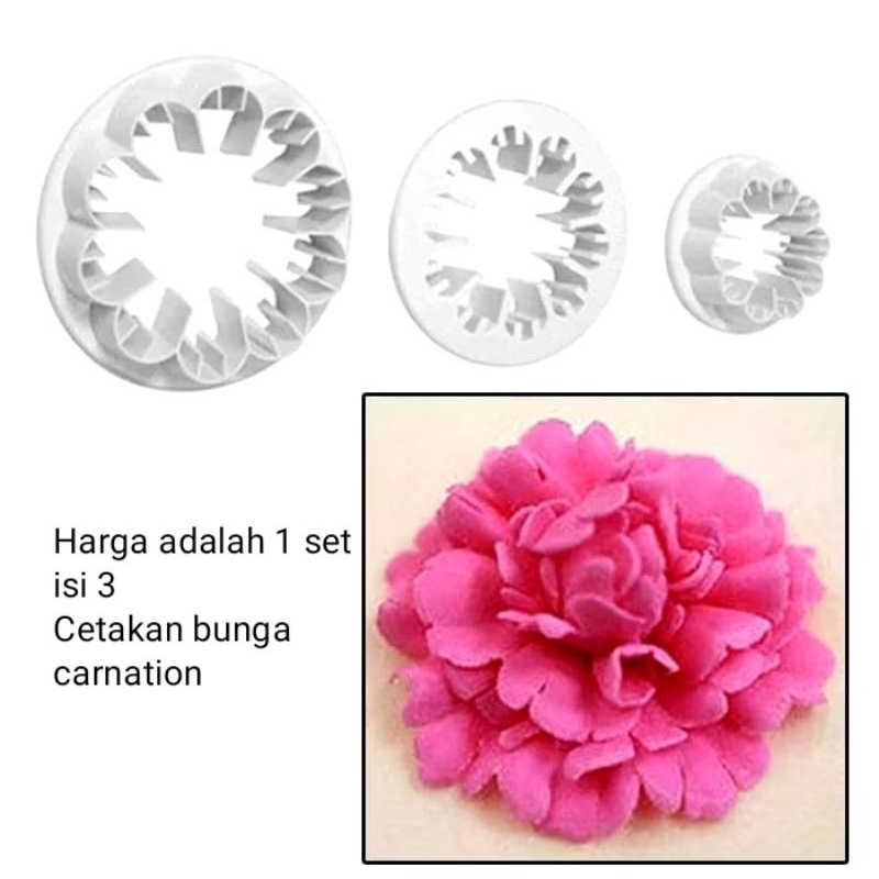 Jual 3 pcs cetakan bunga carnation | Shopee Indonesia