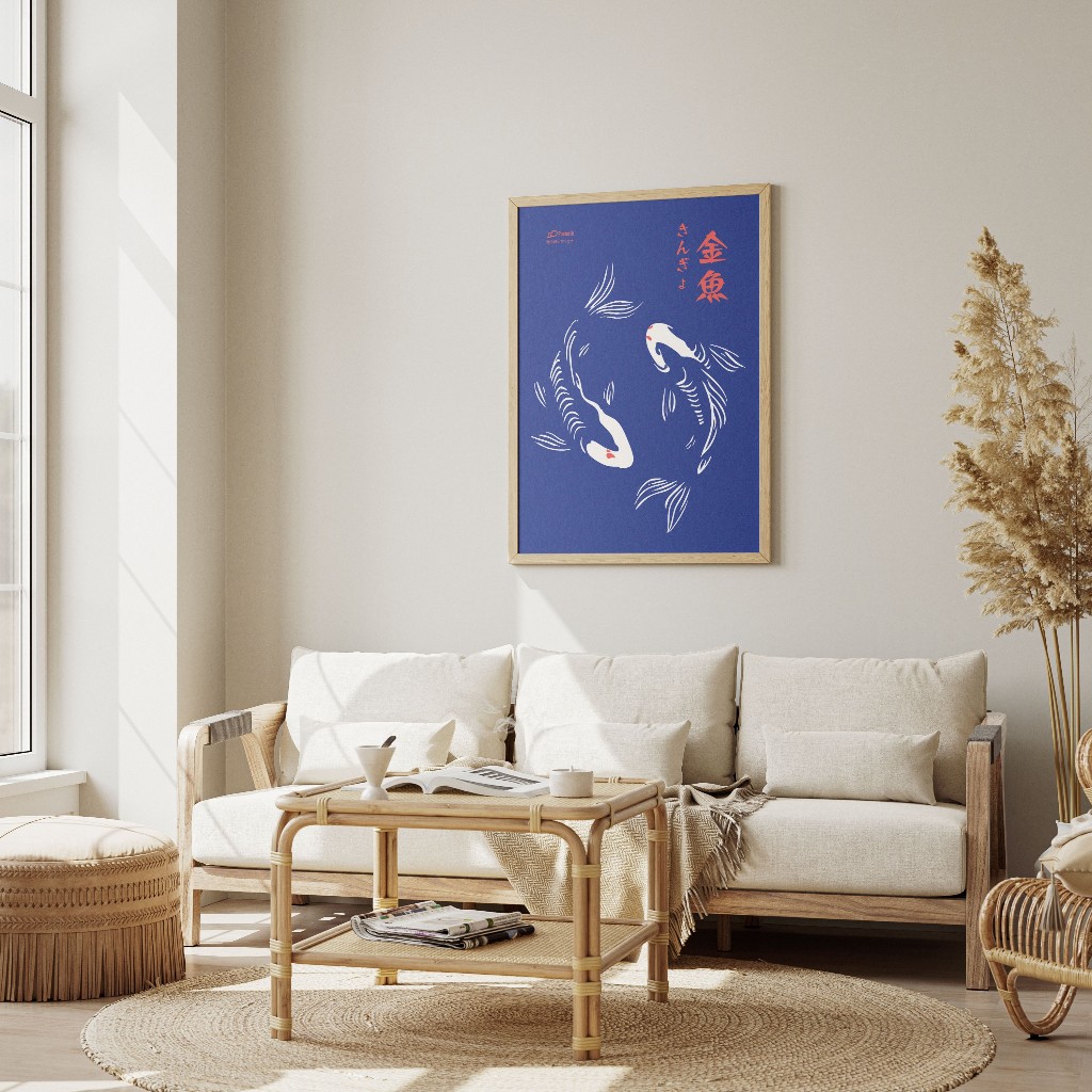 Jual Minimalist Aesthetic Fish Poster | Wall decor 100% original design ...