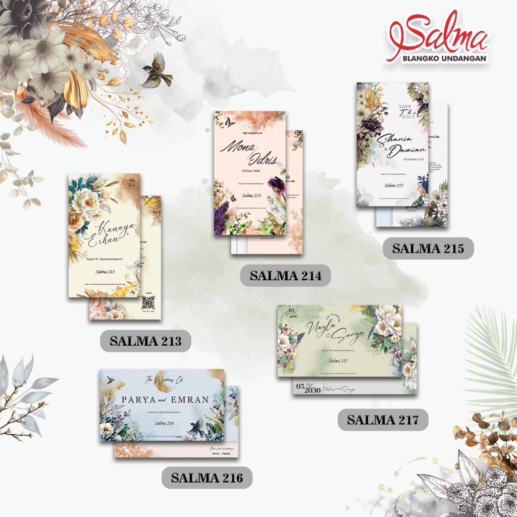 Jual UNDANGAN SALMA | undangan pernikahan | UNDANGAN BLANGKO SALMA 213 s/d 217 | undangan ...