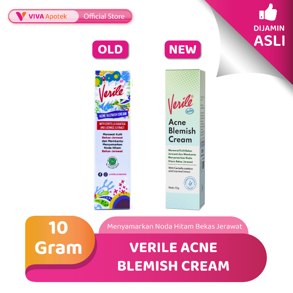 Jual Verile Acne Blemish Cream Menyamarkan Noda Hitam Bekas Jerawat (10 ...