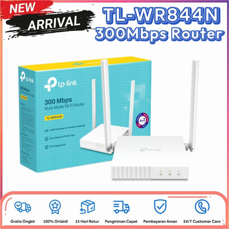 Jual TP-Link TL-WR844N 300Mbps 2.4GHz Fast Wireless N Router | Shopee ...