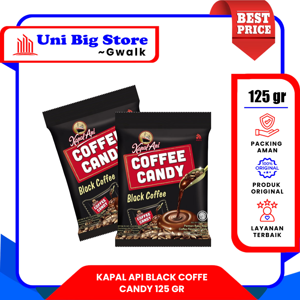 Jual PERMEN KOPI KAPAL API BLACK COFFEE CANDY - 125 gr | Shopee Indonesia