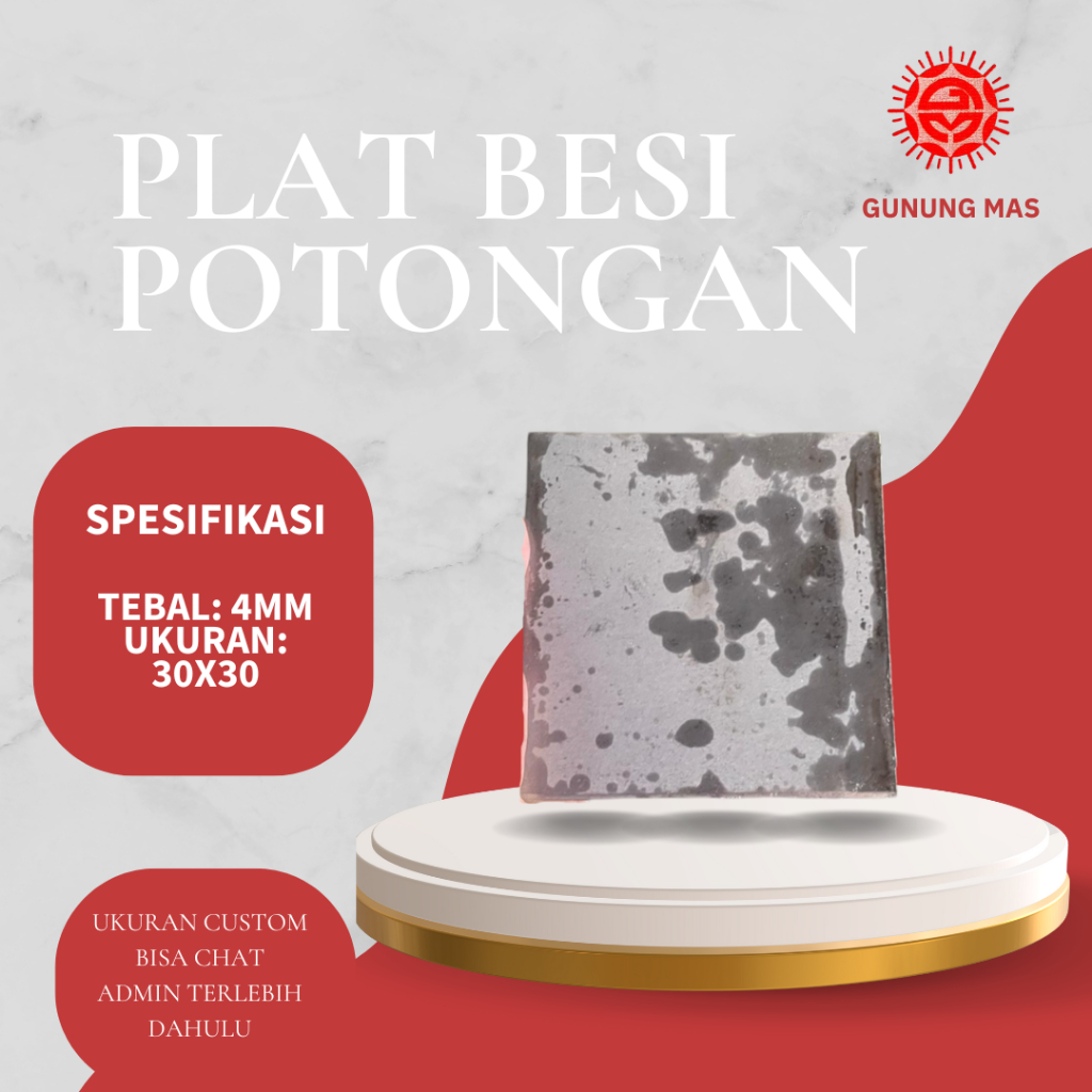 Jual Plat besi potongan tebal 4mm Ukuran: 30x30cm | Shopee Indonesia