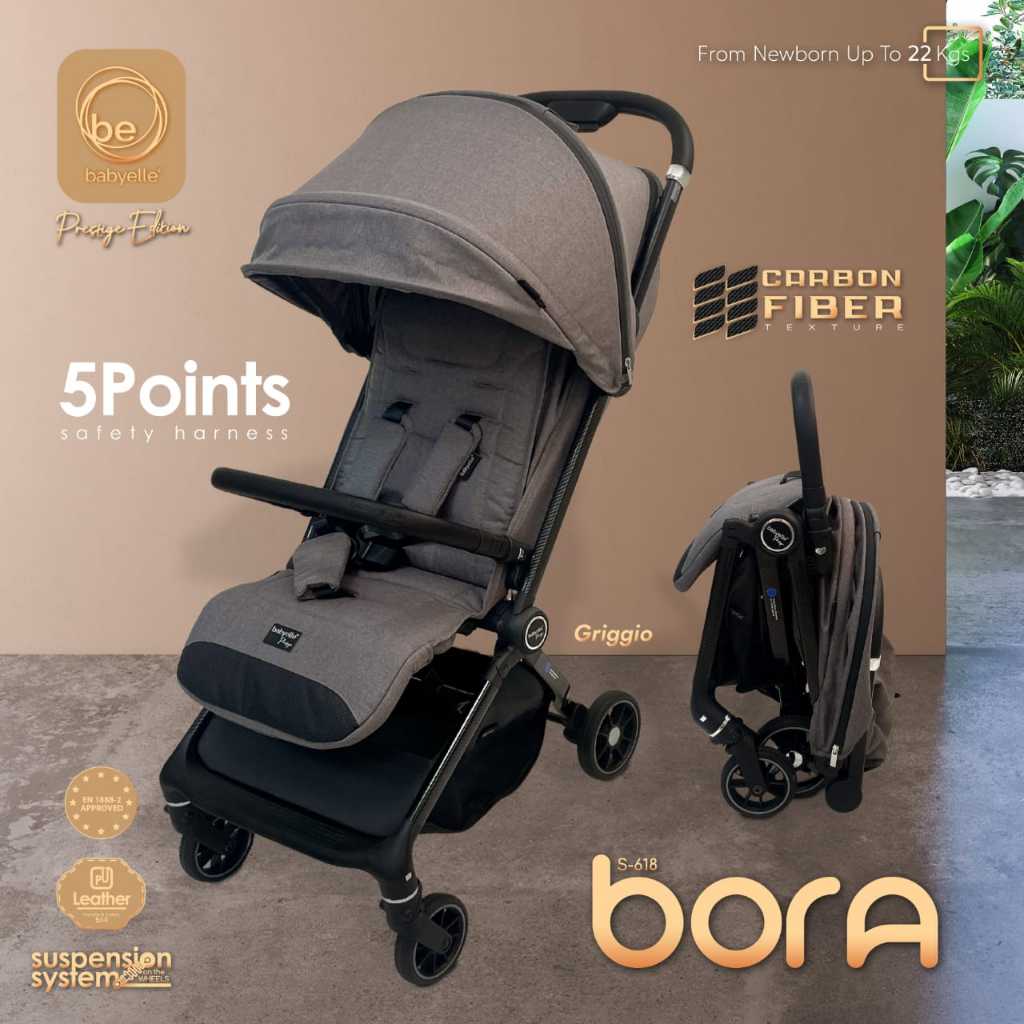 Jual Babyelle Bora Prestige Edition Cabin Size Auto Fold Baby Stroller ...