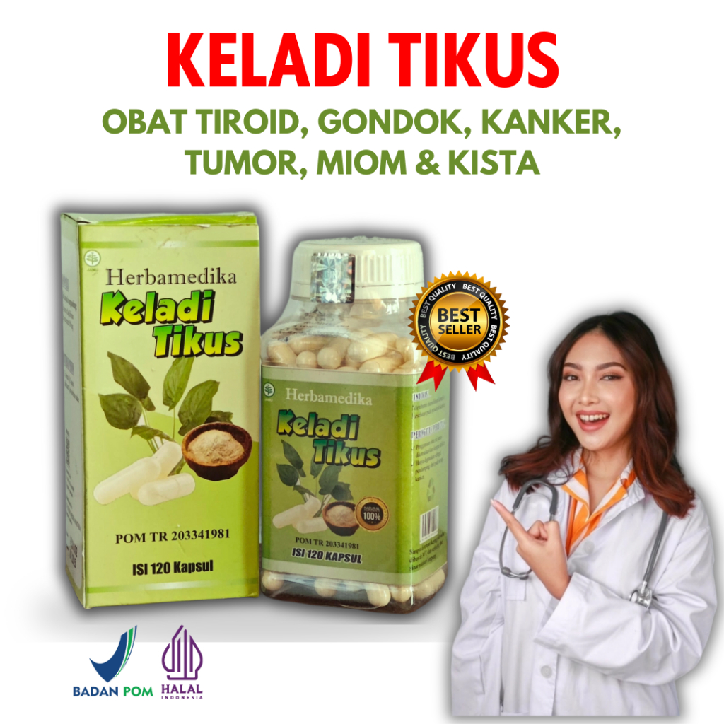 Jual Keladi Tikus Kapsul Herbamedika | Obat Tiroid - Getah Bening ...