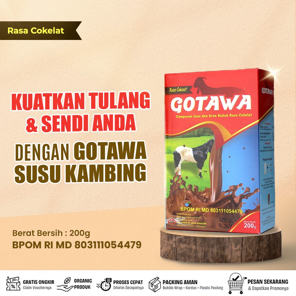 Jual GOTAWA SUSU KAMBING Rasa Cokelat 200gr Susu Tinggi Kalsium Cocok ...