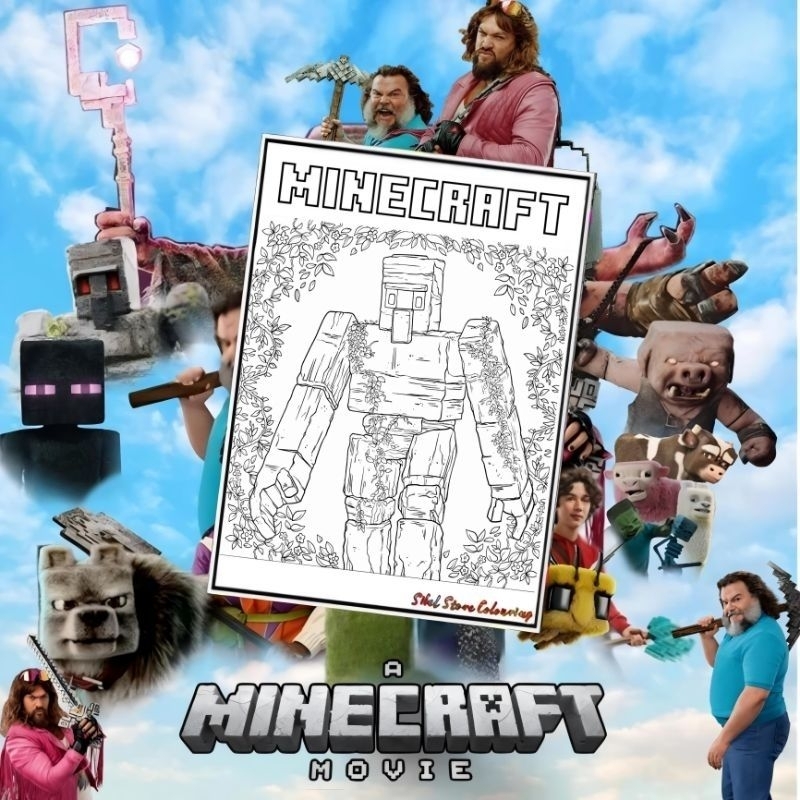 Jual Kertas Mewarnai Anak Tema Minecraft V1 isi 16 Lembar / Kertas ...