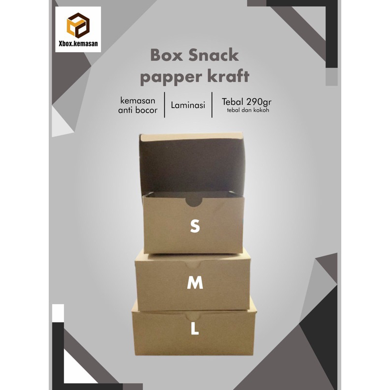 Jual box snack papperbox size 12, 14, 16| laminasi anti air tahan bocor ...