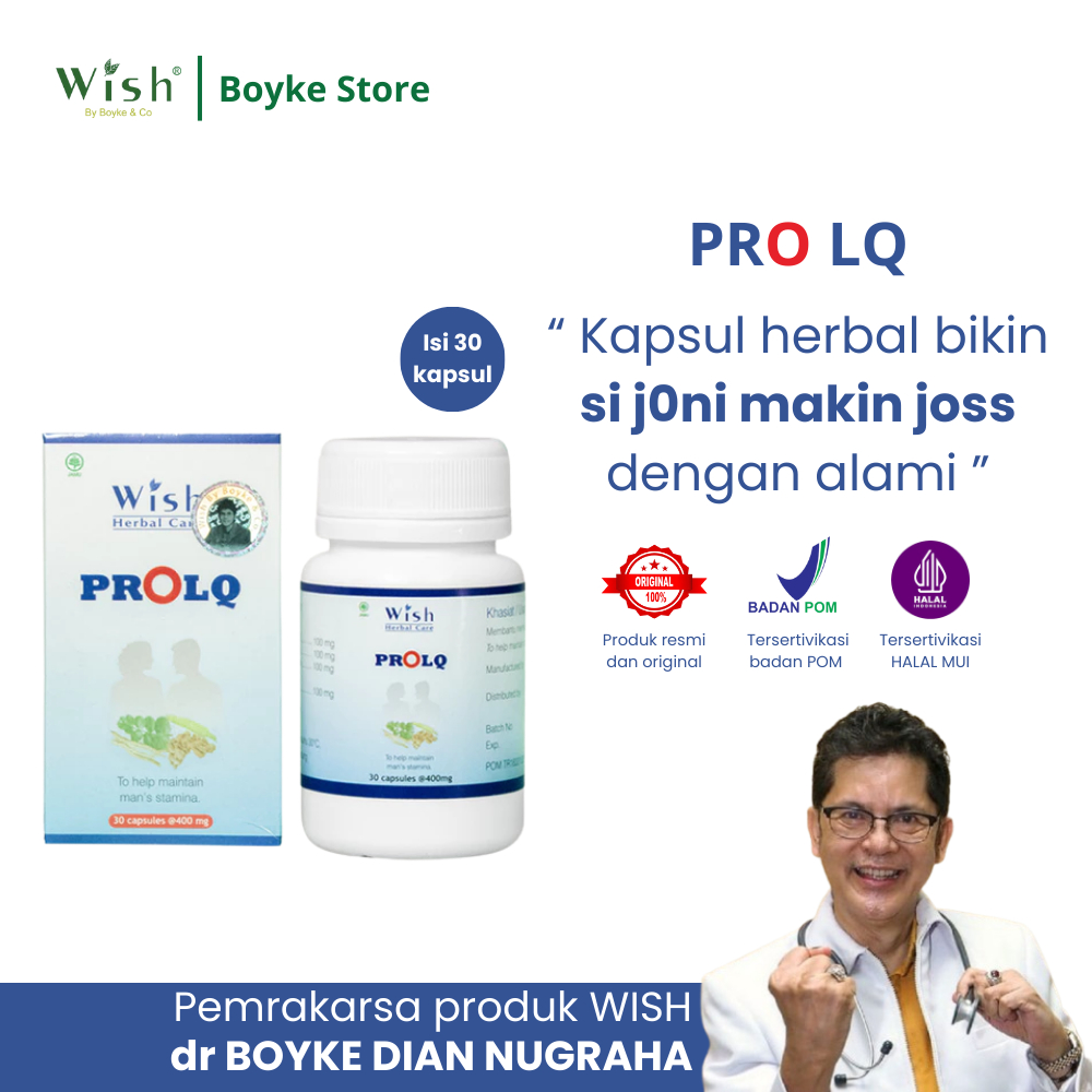 Jual WISH PROLQ dr Boyke | Suplemen Herbal Stamina Pria | Shopee Indonesia