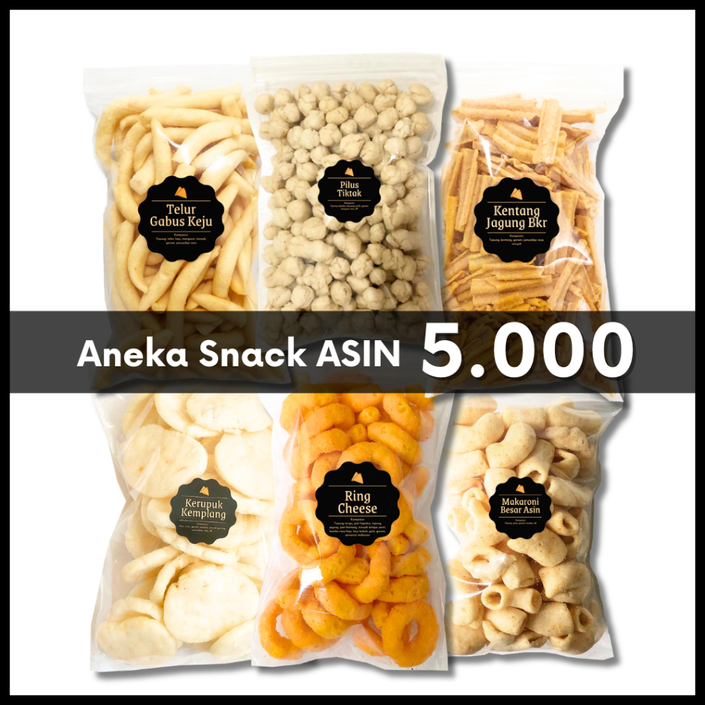 Jual [DELISH SNACKS] Aneka Snack Asin Serba 5.000 / Cemilan Camilan ...
