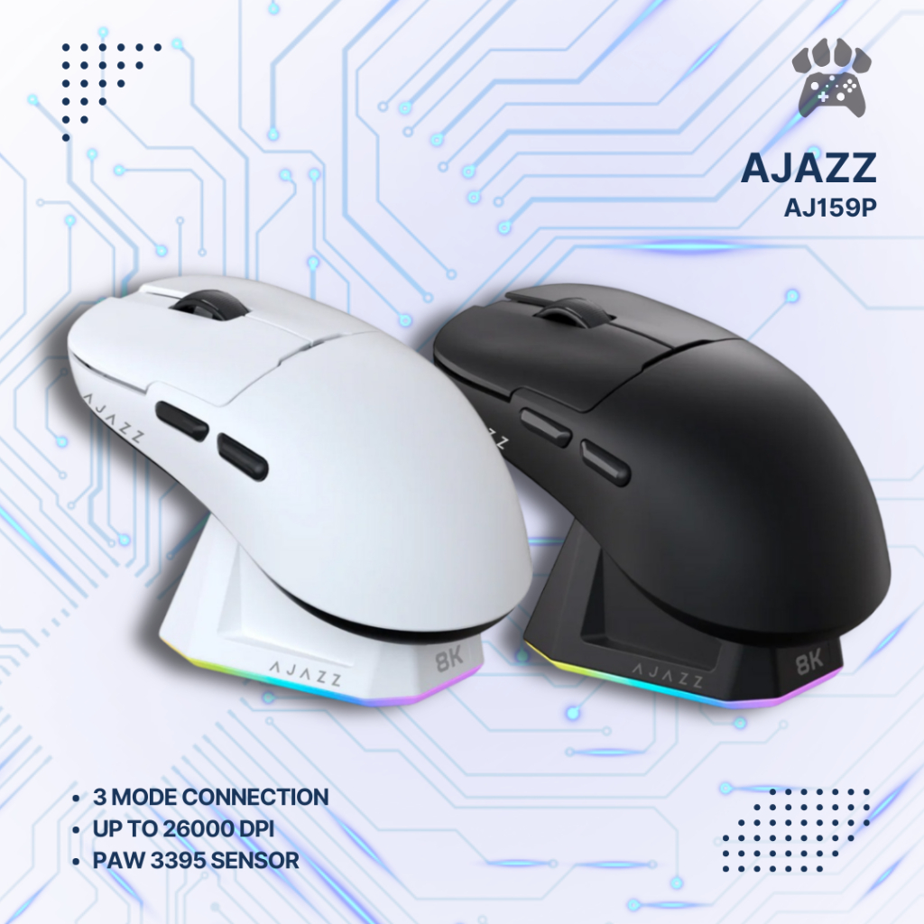 Jual Ajazz AJ159 P / AJ159P Wireless Gaming Mouse Lightweight With Docking | Shopee Indonesia