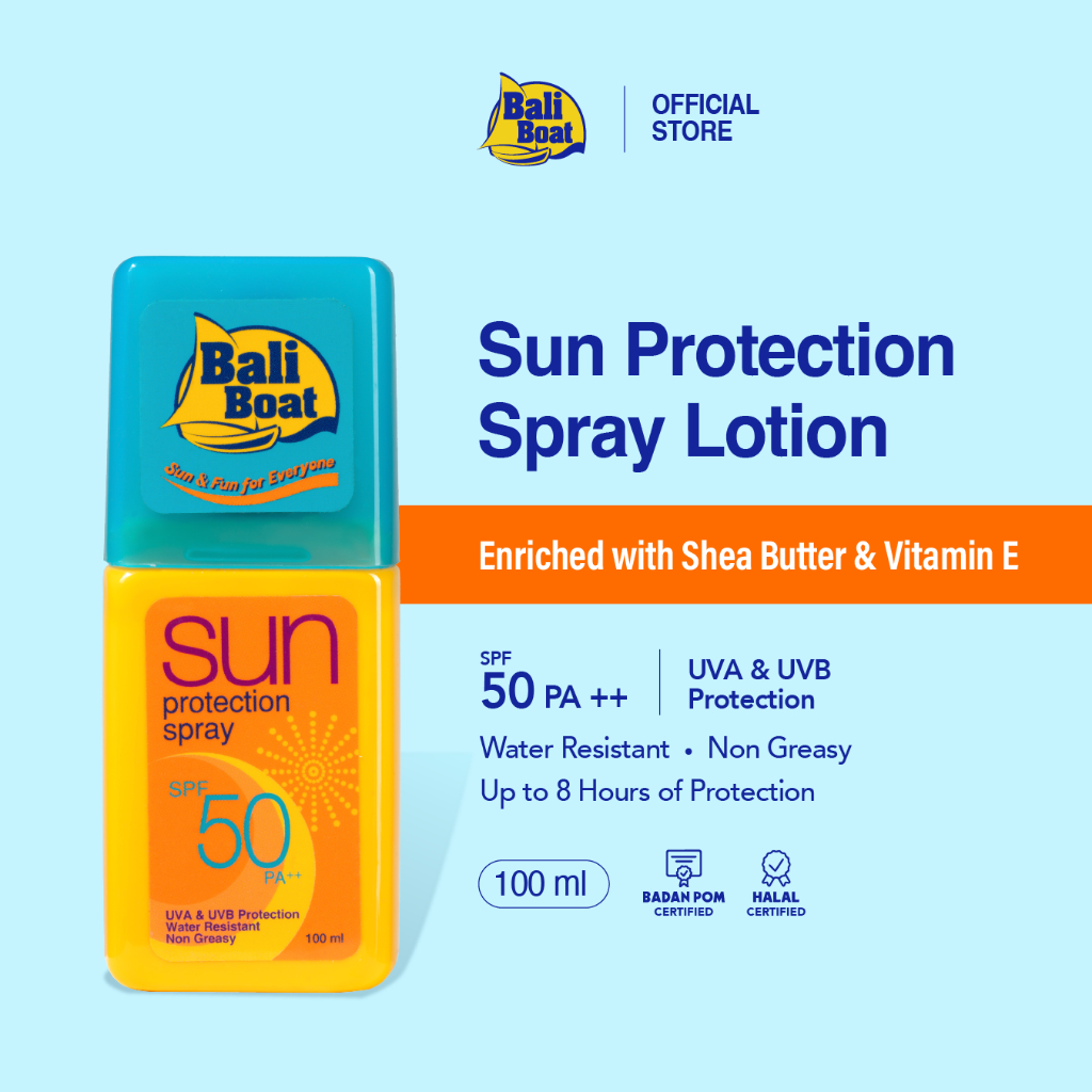 Jual Bali Boat - Sun Protection Spray SPF 50 PA ++++ 100ml | Sunscreen ...