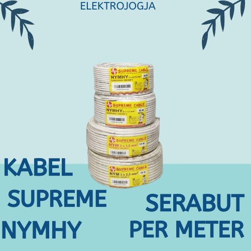 Jual KABEL SUPREME NYMHY SERABUT PUTIH PER METER | KABEL SUPREME BERBAGAI UKURAN PER METER ...