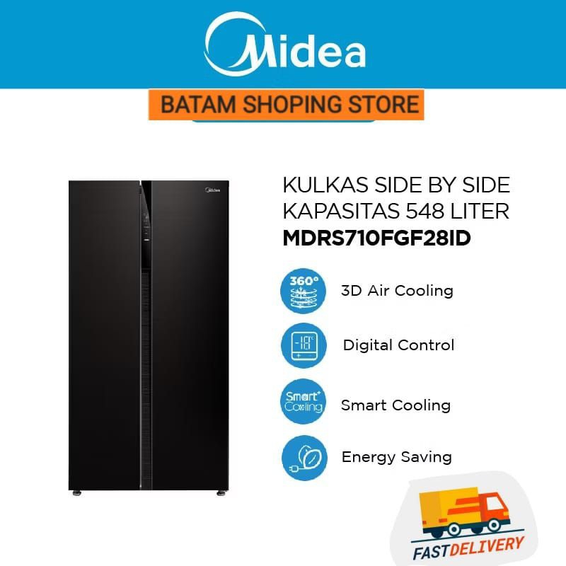 Jual Kulkas Midea Side by Side 548L MDRS710FGF28ID GARANSI RESMI ...