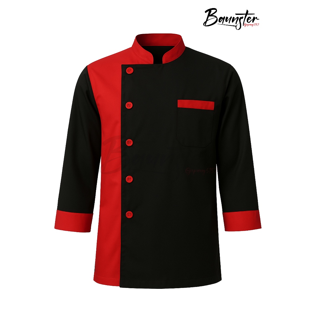 Jual Baunster Baju Koki Kombinasi Baju Chef Jacket Unisex Bahan Drill ...