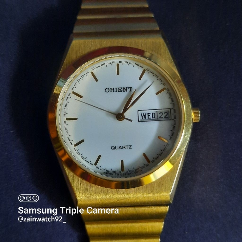 Jual Jam tangan ORIENT Quartz Gold D399A1-00CA Like New Original ...