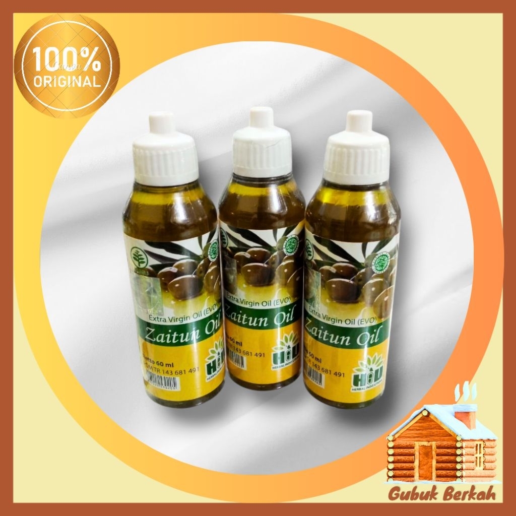 Jual Zaitun Extra Virgin Olive Oil 60 ml HIU (Herbal Indo Utama) | Shopee Indonesia