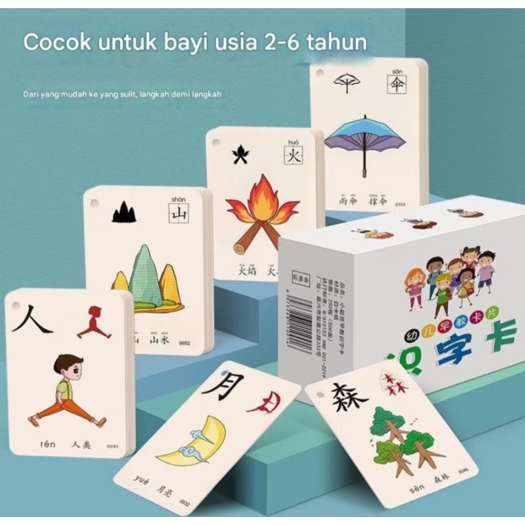 Jual Flash card belajar huruf mandarin, kartu belajar mandarin dengan ...