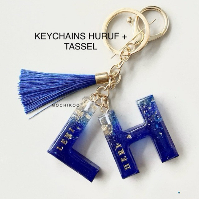 Jual GANTUNGAN KUNCI RESIN CUSTOM NAMA | ALPHABETH RESIN KEYCHAIN ...