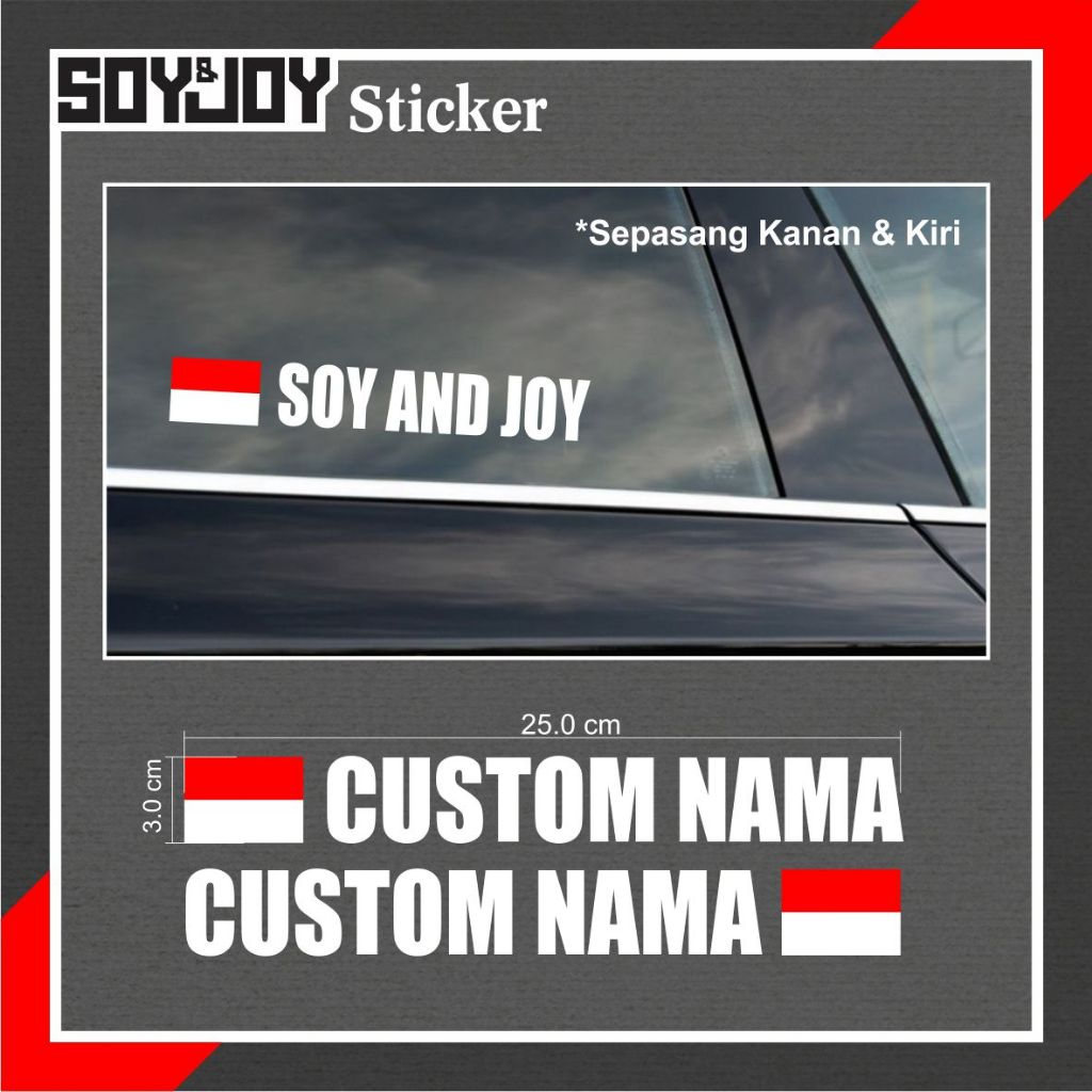 Jual Cutting Sticker Custom Nama Racing Kaca Mobil Rally dan Bendera ...