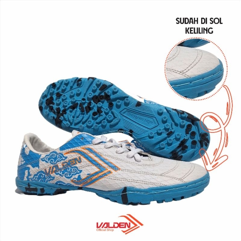 Jual Sepatu Futsal Mini Soccer Valden Arjuna Putih Tosca SoL Tosca SoL ...