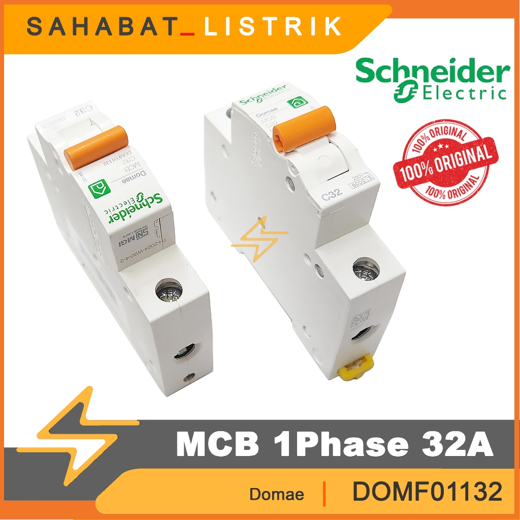 Jual MCB SCHNEIDER 32A 1PHASE/ MCB 32 AMPER | Shopee Indonesia