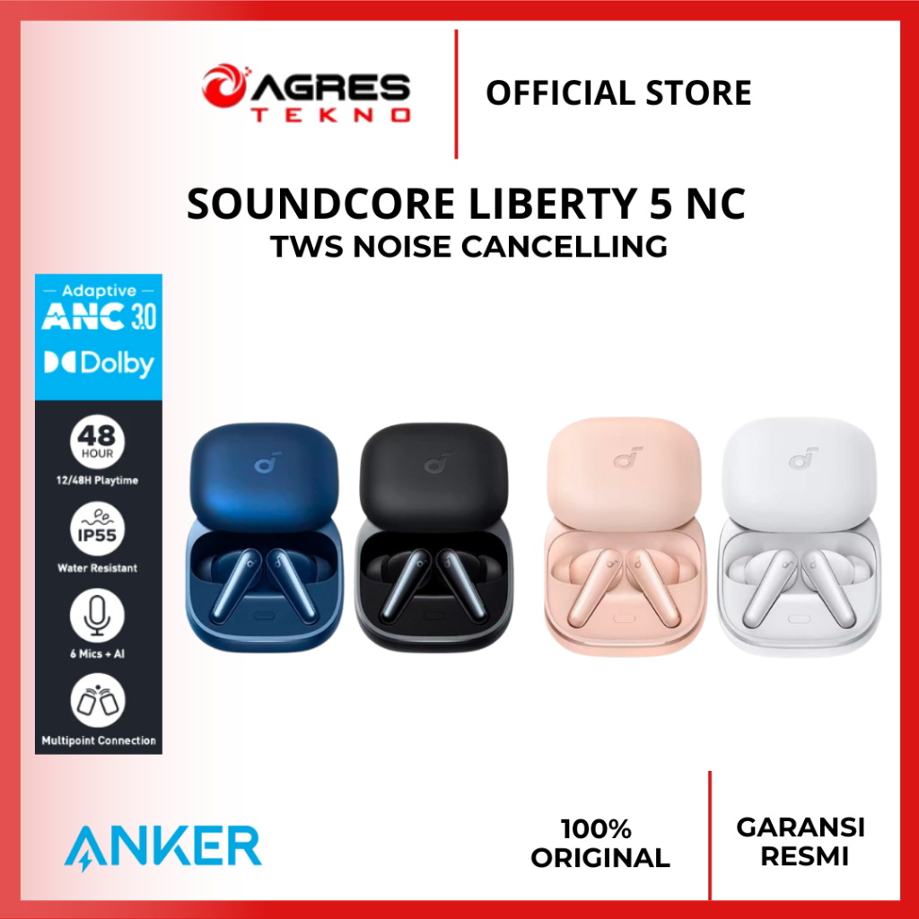 Jual Anker Soundcore Liberty 5 ANC TWS Noise Cancelling, Real-Time ANC ...