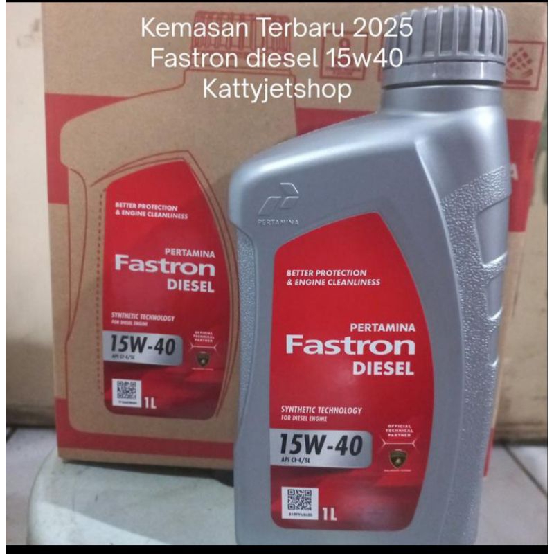 Jual Fastron diesel 1 liter sae15w40 100% original oli pertamina ...