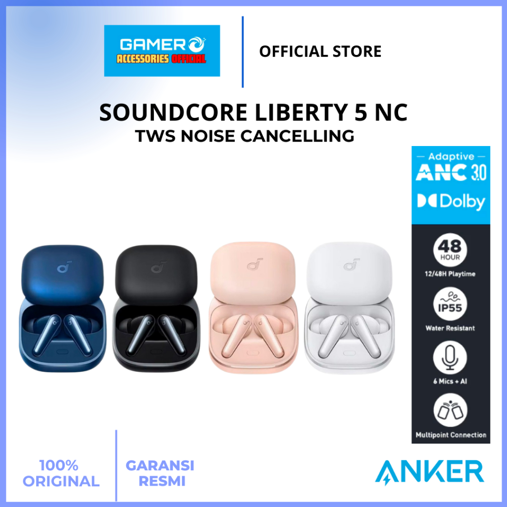 Jual Anker Soundcore Liberty 5 ANC TWS Noise Cancelling, Real-Time ANC ...