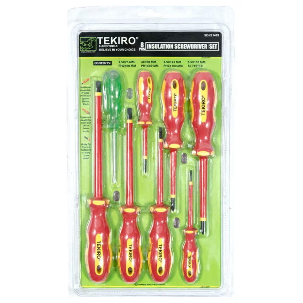 Jual TEKIRO Insulation Screwdriver Set 1set 8pcs / Obeng Listrik ...