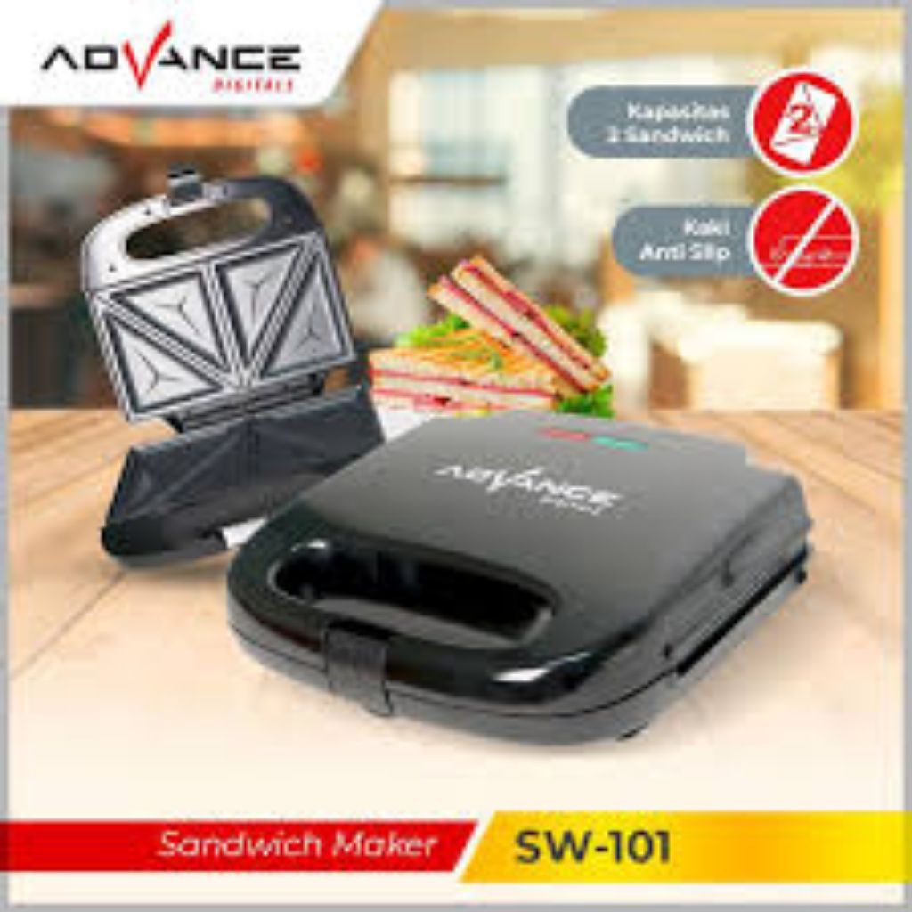 Jual Sandwich Maker SW 101 Pemanggang Roti Waffle 2 Lapis/ADVANCE ...