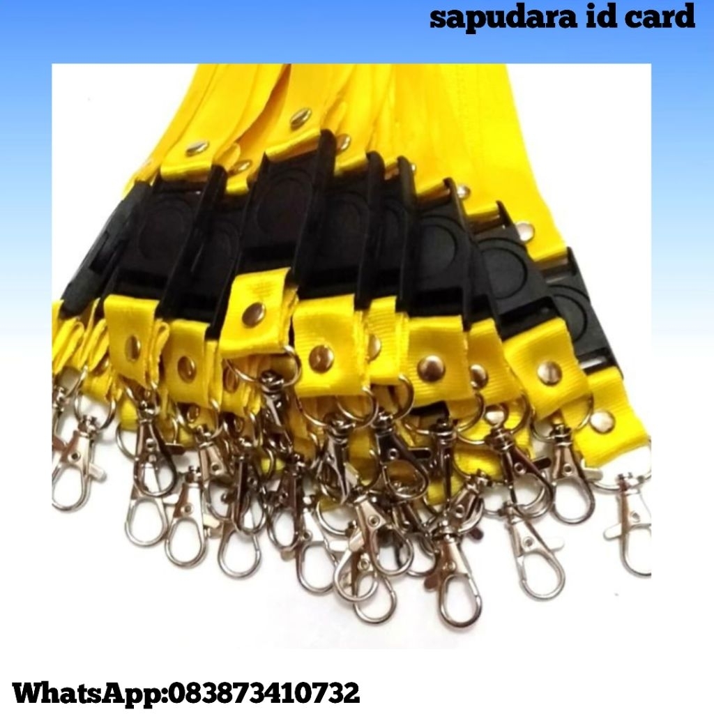 Jual tali lanyard/id card 2cm warna kuning | Shopee Indonesia