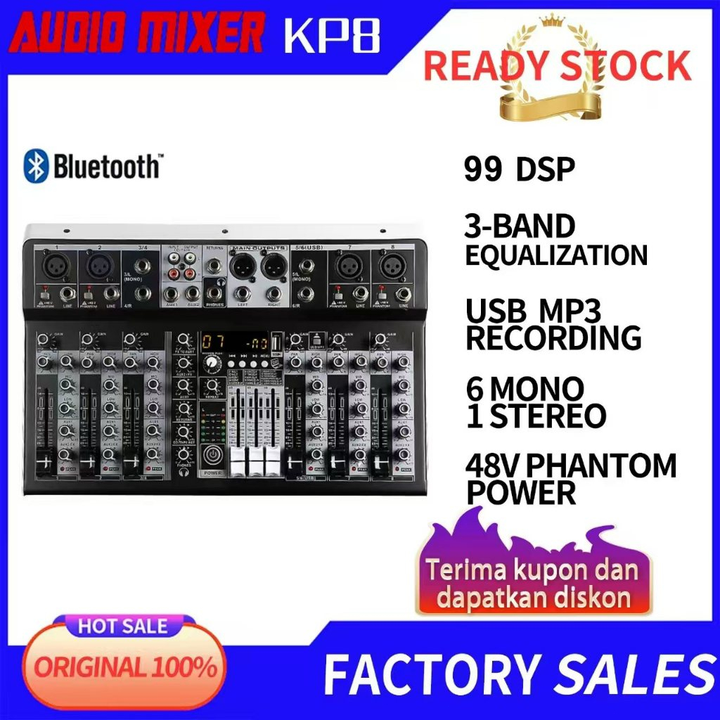 Jual Aibedo KP8 Sistem Suara Mixer Audio Profesional 8 Saluran ...