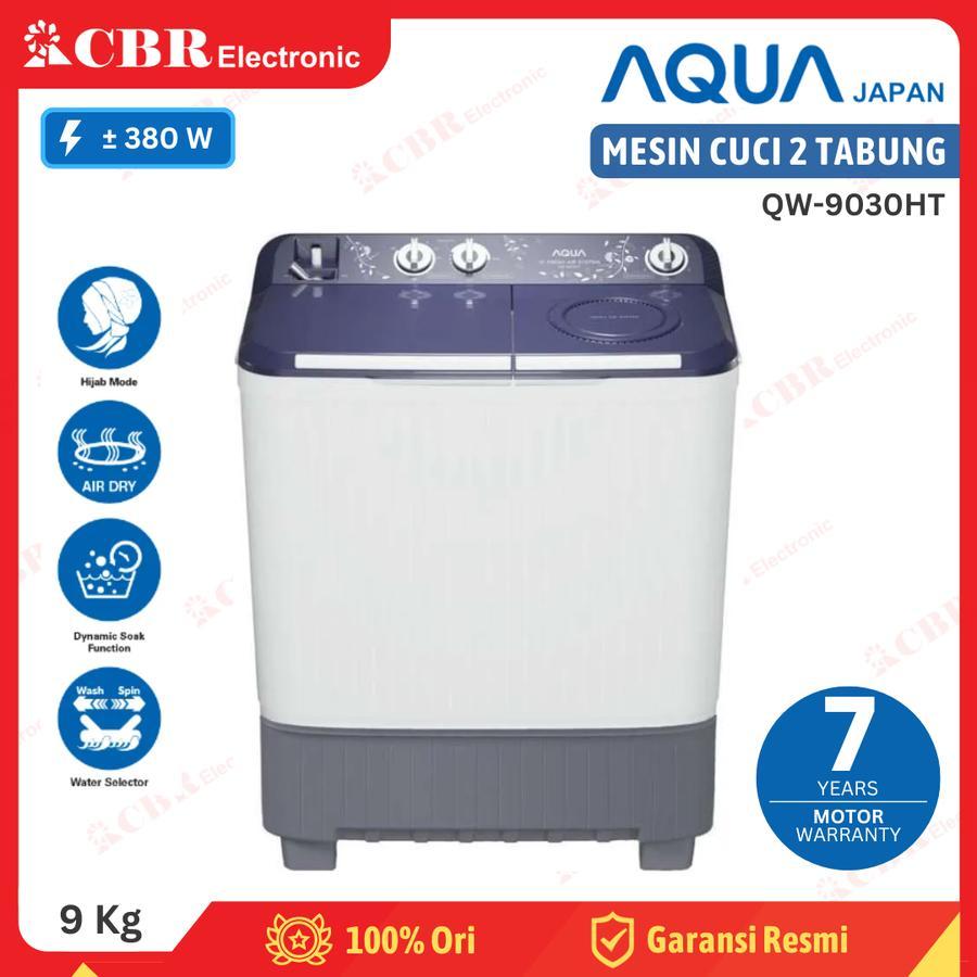 Jual Mesin Cuci AQUA 2 Tabung 9 KG QW-9030HT (Manual) - Batam | Shopee ...